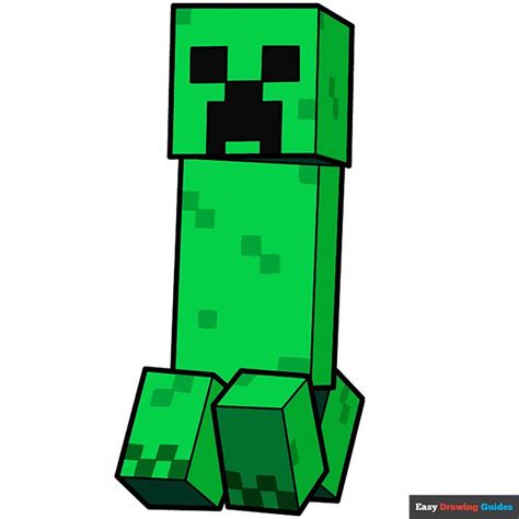 How To Draw A Minecraft Creeper Minecraft Drawings Minecraft Art Easy Drawings