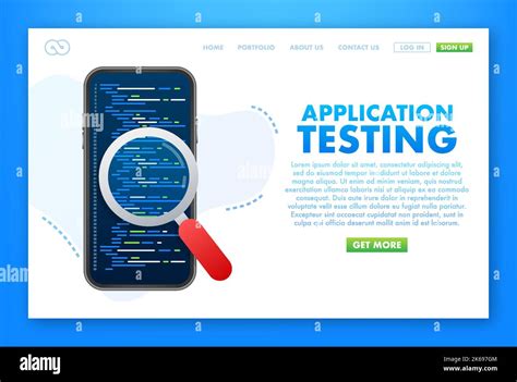 Application Testing Testing Software Development Vector Stock