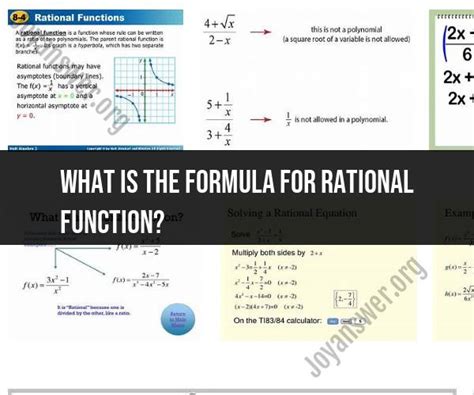 The Formula For Rational Functions Understanding Key Equations