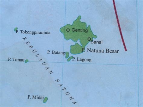 Premium Photo Map Of Natuna Island And Surrounding Cities Part Of Indonesia