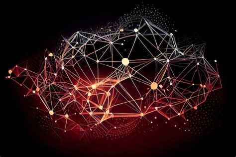 Premium Ai Image Abstract Polygonal Space Low Poly Dark Background