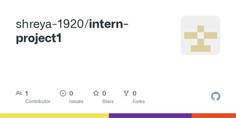 Github Shreya 1920intern Project1