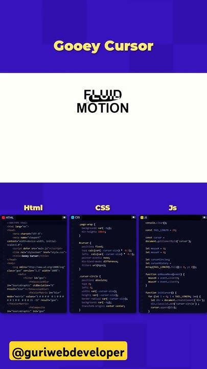 Mouse Cursor Effect Coding Code Css Javascript Shorts Viralvideo Ytshorts Webdesign