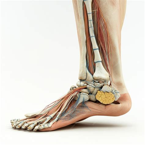 Human Foot Anatomy Bones Muscles And Ligaments Illustrated Premium Ai