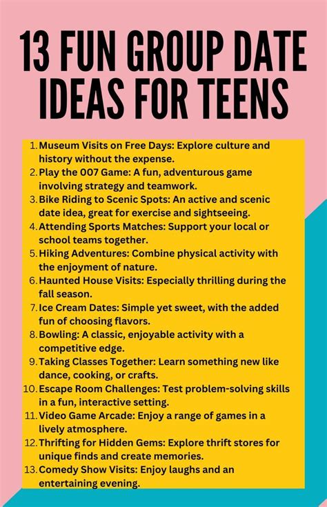 57 Fun Date Ideas For Teenagers Spark Adventure In 2024 Teen Dating