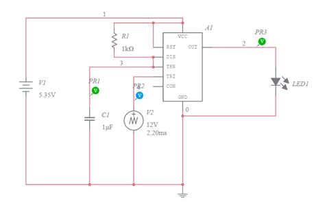 555 Timer Circuit Multisim Live
