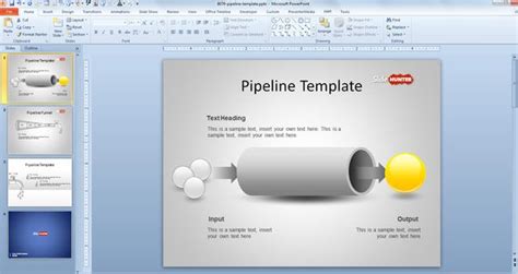 Free Pipeline PowerPoint Template Free PowerPoint Templates SlideHunter Com Powerpoint