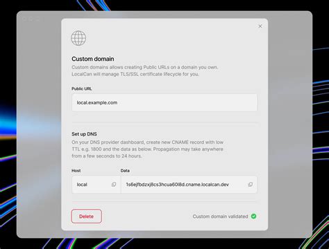 Custom Domains Public Urls Localcan Docs