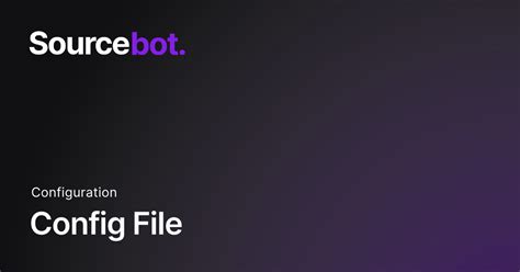 Config File Sourcebot