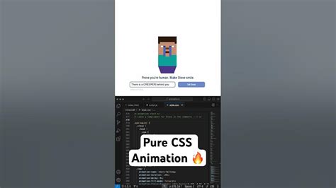 Minecraft Steve Captcha Css Animation Youtube