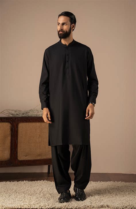 Basic Fancy Band Collar Shalwar Suit