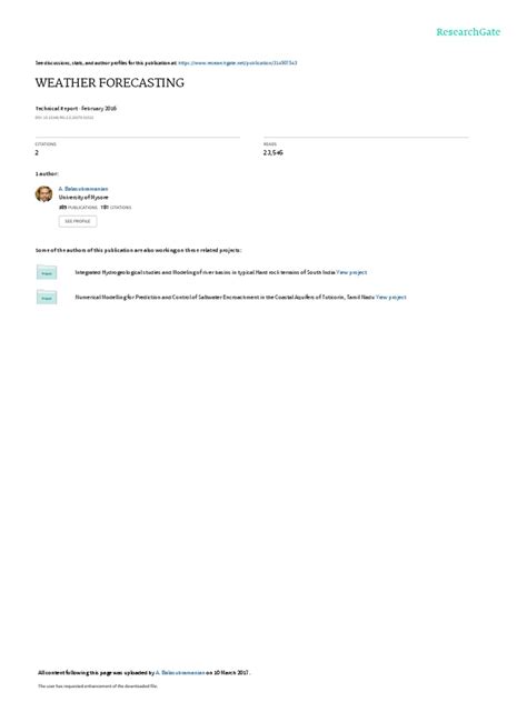 Weatherforecasting Pdf Weather Forecasting Weather