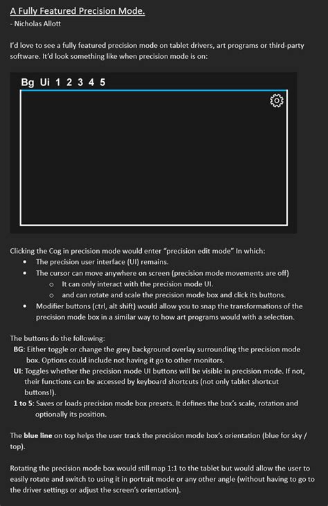 Request A Fully Featured Precision Mode Rhuion