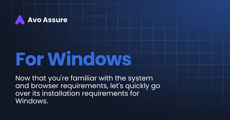 For Windows Avo Assure