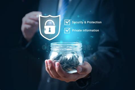 User With Privacy Security And Encryption Cybersecurity Concept Stock
