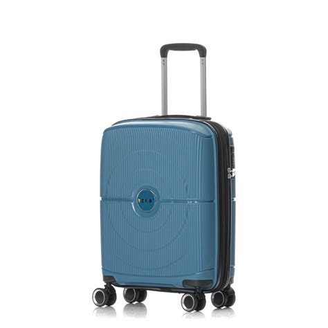 Rcm Polypropylene Cabin Size Suitcase 140 55 Blue Traveller Store