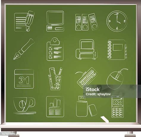 Стокова ілюстрація Значки Ділової Та Офісного Обладнання — Завантажте зображення зараз 2015