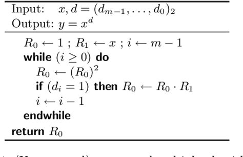 exponentiation by squaring semantic scholar