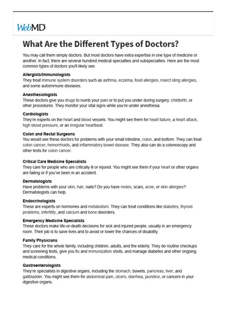 2 Different Types Of Doctors And Medical Specialists Explained Download