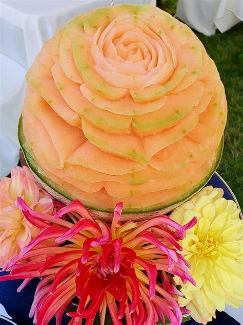 Cantaloupe Fruit Carving Fruit Carving Cantaloupe Fruit Fruit