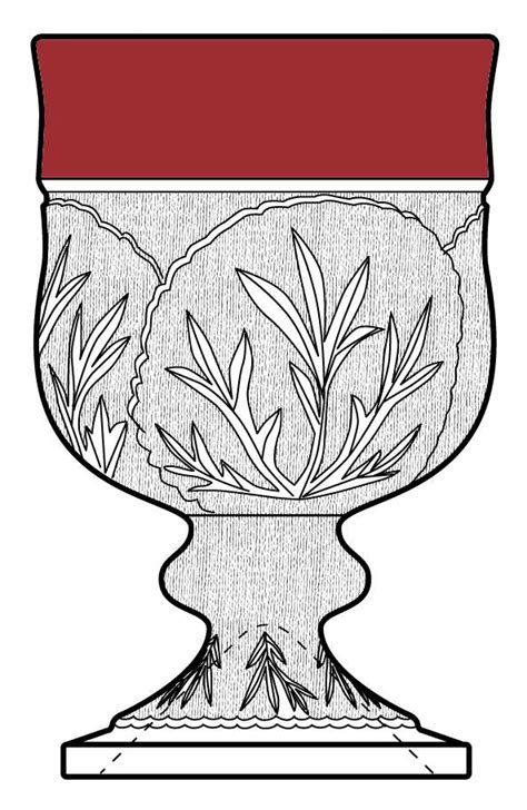 Pebble Leaf Ruby Flash Water Goblet By Indiana Glass Replacements Ltd