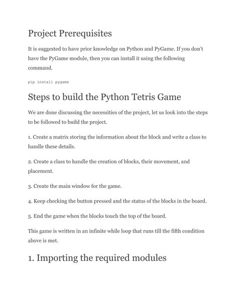 Ppt Python Tetris Game Develop Tetris Using Pygame Powerpoint Presentation Id13112455