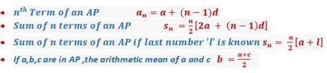 Examspire Arithmetic Progression Important Formulas Shortcuts And Tricks