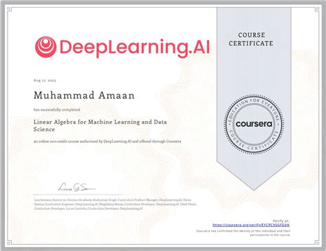Linearalgebra Coursera Deeplearningai Machinelearning Datascience