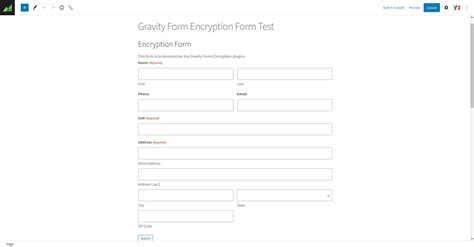 gravity forms encryption crosspeak