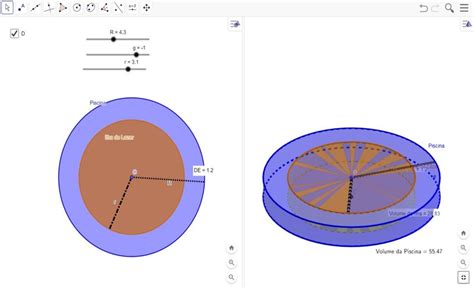 2d 3d visualization built on the geogebra software corresponding to