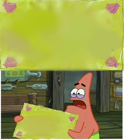 Spongebob Time Card Patrick Blank Template Imgflip