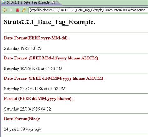 struts2 2 1 date tag example