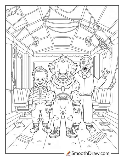 Horror Movie Character Coloring Book