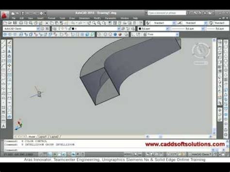 AutoCAD 3D Advanced Revolve Sweep Loft Command Path Drawing99
