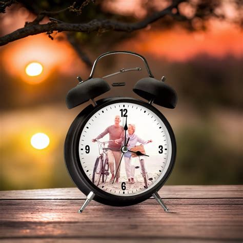 Custom Clock Personalized Clock For Desk Custom Photo Alarm Clock Black Or White Color Alarm