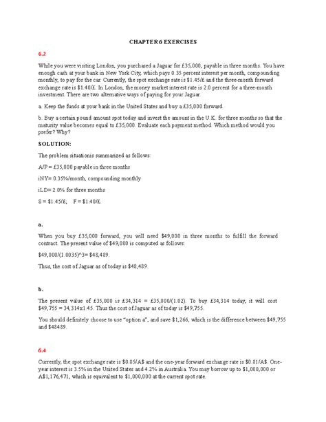 Chapter 6 Exercises Group 6 CHAPTER 6 EXERCISES 6 While You Were Visiting London You