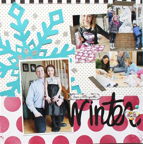 Anatomy Of A Double Page Layout February 2015 Page Layout Scrapbook Cards Winter Pictures