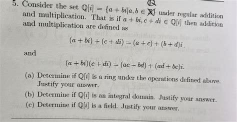 Solved Consider The Set Q I A Bia BZ Under Regular Chegg Com
