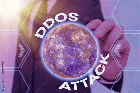 Handwriting Text Ddos Attack Conceptual Photo Disturbed Access To The