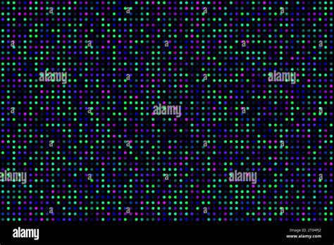 Macro Pattern Of Led Screen With Round Multicolored Pixels Black Video