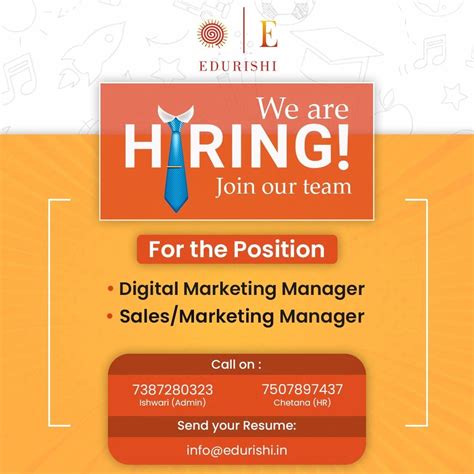 Chetana Jagtap On Linkedin We Are Hiring At Digital Marketing Manager And Sales Marketing Manager