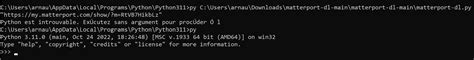 [python 3 x] python est introuvable exúcutez sans argument pour