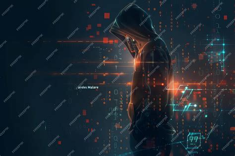 Premium Photo Digital Artwork Of Hacker In Hooded Silhouette With