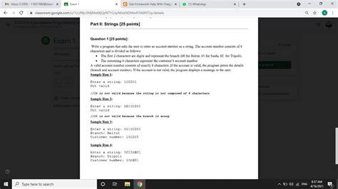 Solved M Inbox 1 050 11831580 stude X Exam 1 х C Get Chegg com