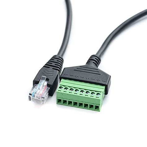 Rj45 Ethernet Male To 8 Pin Av Terminal Screw Adapter Converter Block