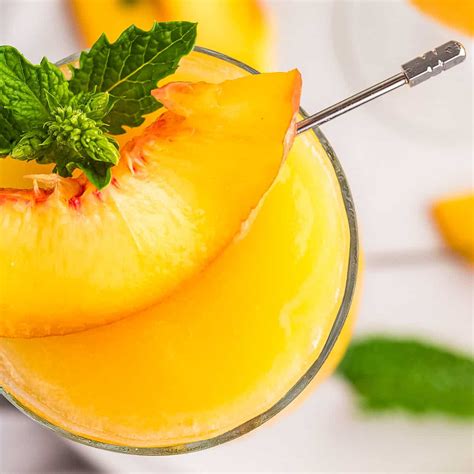Frozen Peach Bellini The Chunky Chef