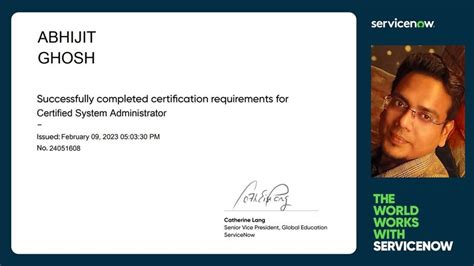 Abhijit Ghosh On Linkedin Servicenow Certification Bt