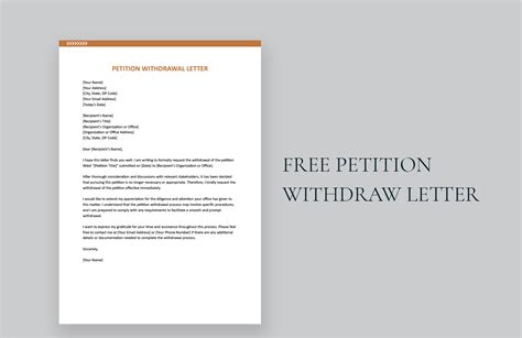 Petition Withdrawal Letter In Word Google Docs Download Template Net