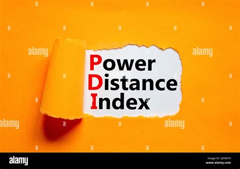 Pdi Power Distance Index Symbol Concept Words Pdi Power Distance Index On White Paper On A