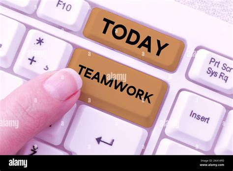 Conceptual Caption Teamwork Word Written On The Group S Is